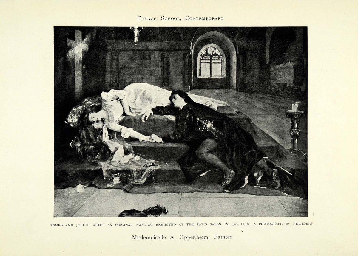 1905 Print Shakespeare Play Romeo Juliet Double Suicide Death Oppenhei ...