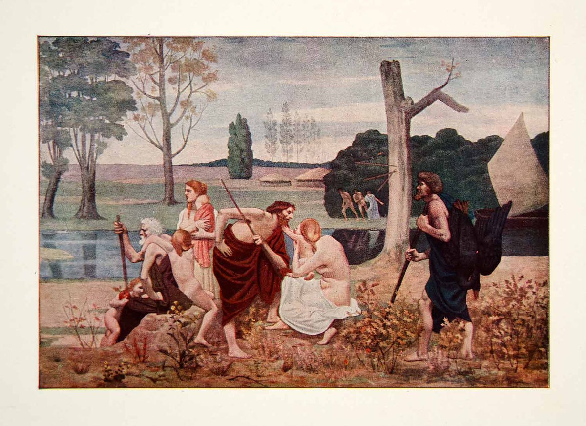 1912 Color Print Pierre Puvis De Chavannes Ludus Pro Patria People XAY ...