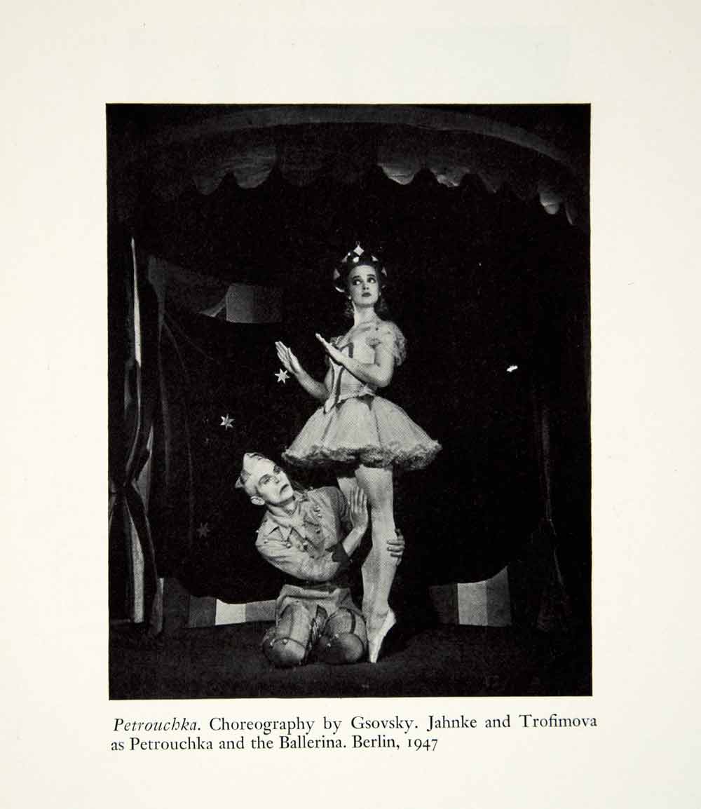 1949 Print Russian Ballet Petrouchka Ballerina Dance Igor Stravinsky X ...
