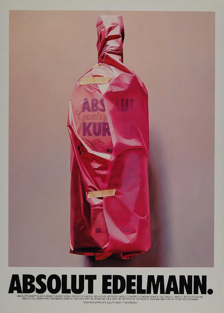 1994 Ad Absolut Kurant Vodka Black Currant Edelmann - ORIGINAL ADVERTI ...