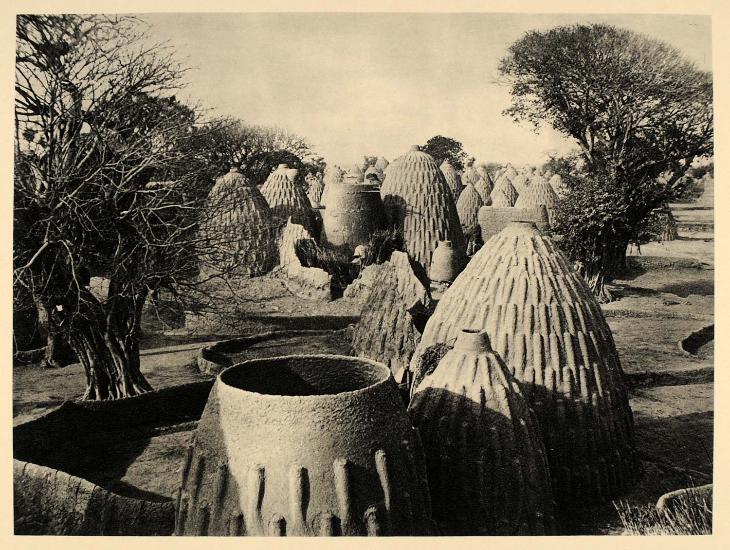1930 Musgu Village Chad Africa African Architecture - ORIGINAL PHOTOGR ...