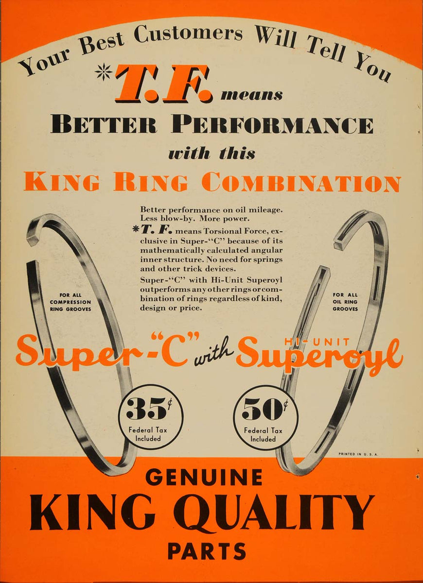 1935 Ad King Quality Parts Products Company Automobile - ORIGINAL ATJ2 ...