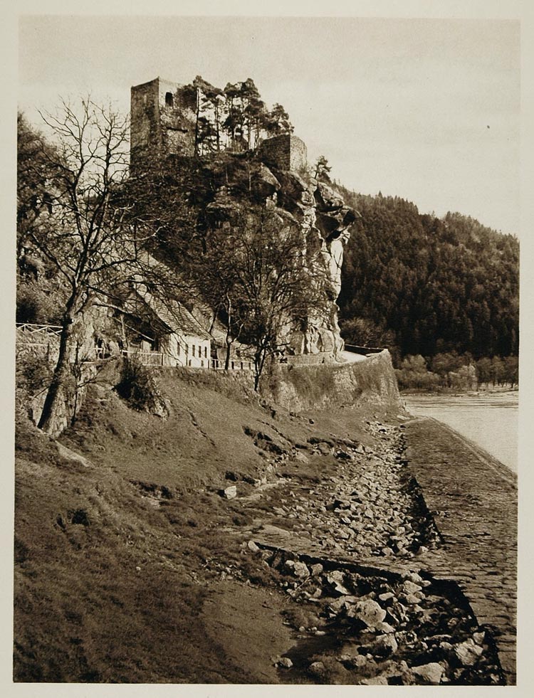1928 Ruin Werfenstein Castle Danube Donau River Austria - ORIGINAL AUS ...