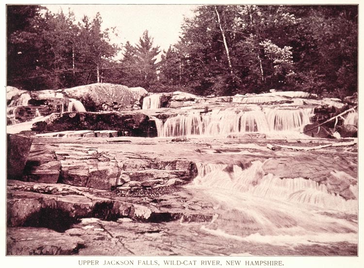1893 Print Upper Jackson Falls Wildcat River NH Buel - ORIGINAL AW ...