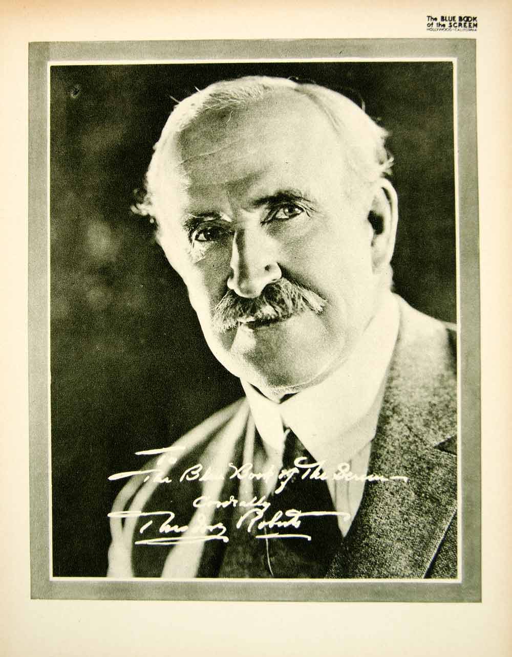 1923 Print Theodore Roberts Silent Film Era Actor Stage Portrait Biogr ...
