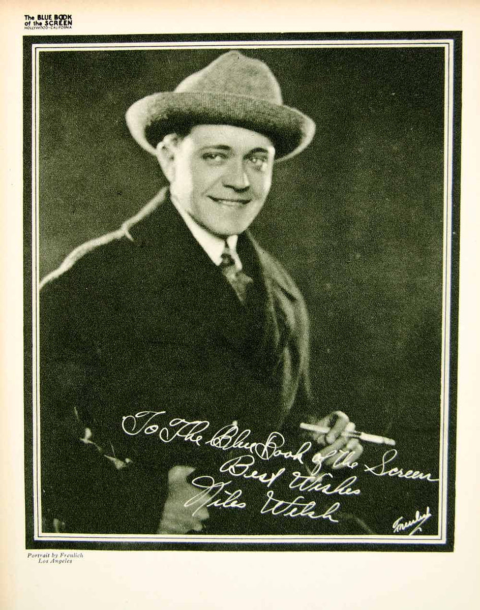 1923 Print Niles Welsh Silent Film Era Actor Movie Star Portrait Biogr ...