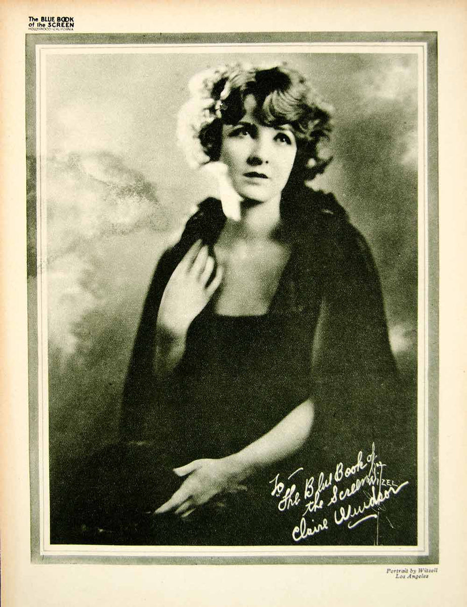 1923 Print Claire Windsor Silent Film Actress Movie Star Portrait Biog ...