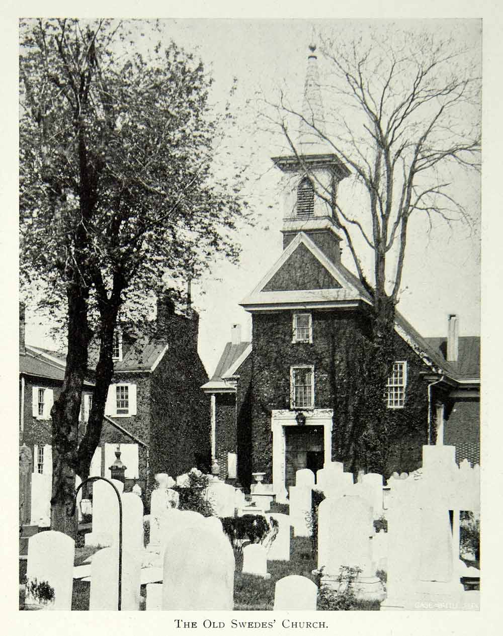 1902 Print Holy Trinity Old Swedes Church Wilmington,Delaware Historic ...