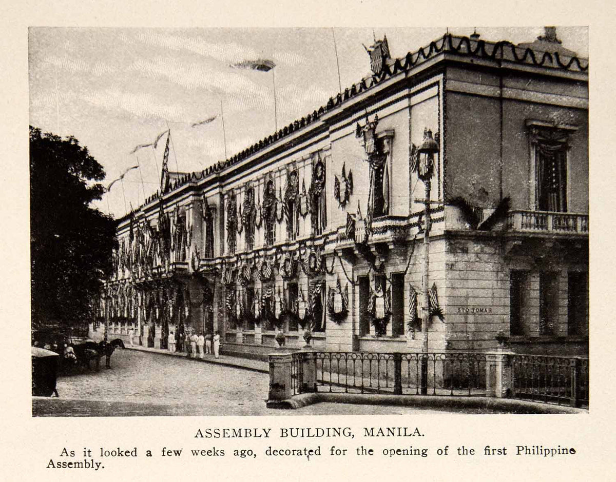 1908 Print Assembly Building Manila Congress Legislature Doane Ralph B ...