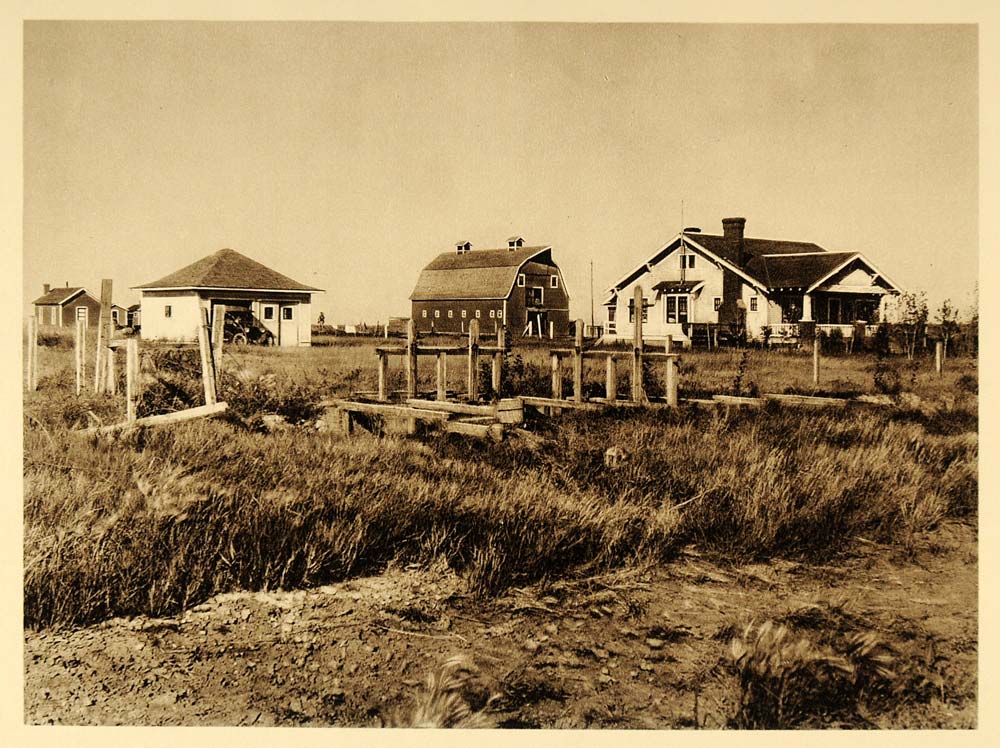 1926 Farmhouse Farm House Barn Alberta Province Canada - ORIGINAL CAN2 ...