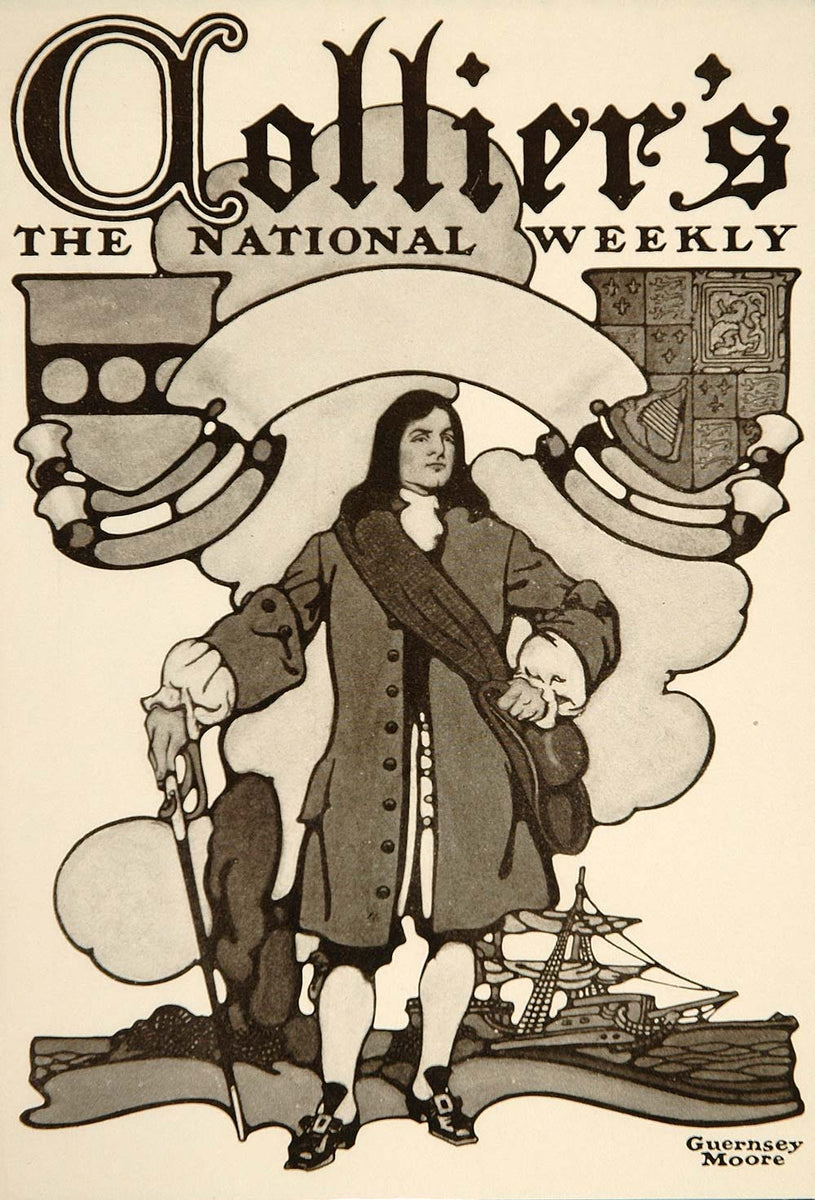 1913 Collier's Weekly Cover Guernsey Moore Mini Poster - ORIGINAL CB1 ...
