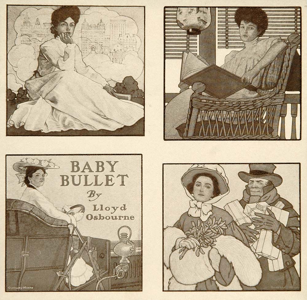 1913 SEP Cover Illustrations Guernsey Moore Mini Poster - ORIGINAL CB1 ...
