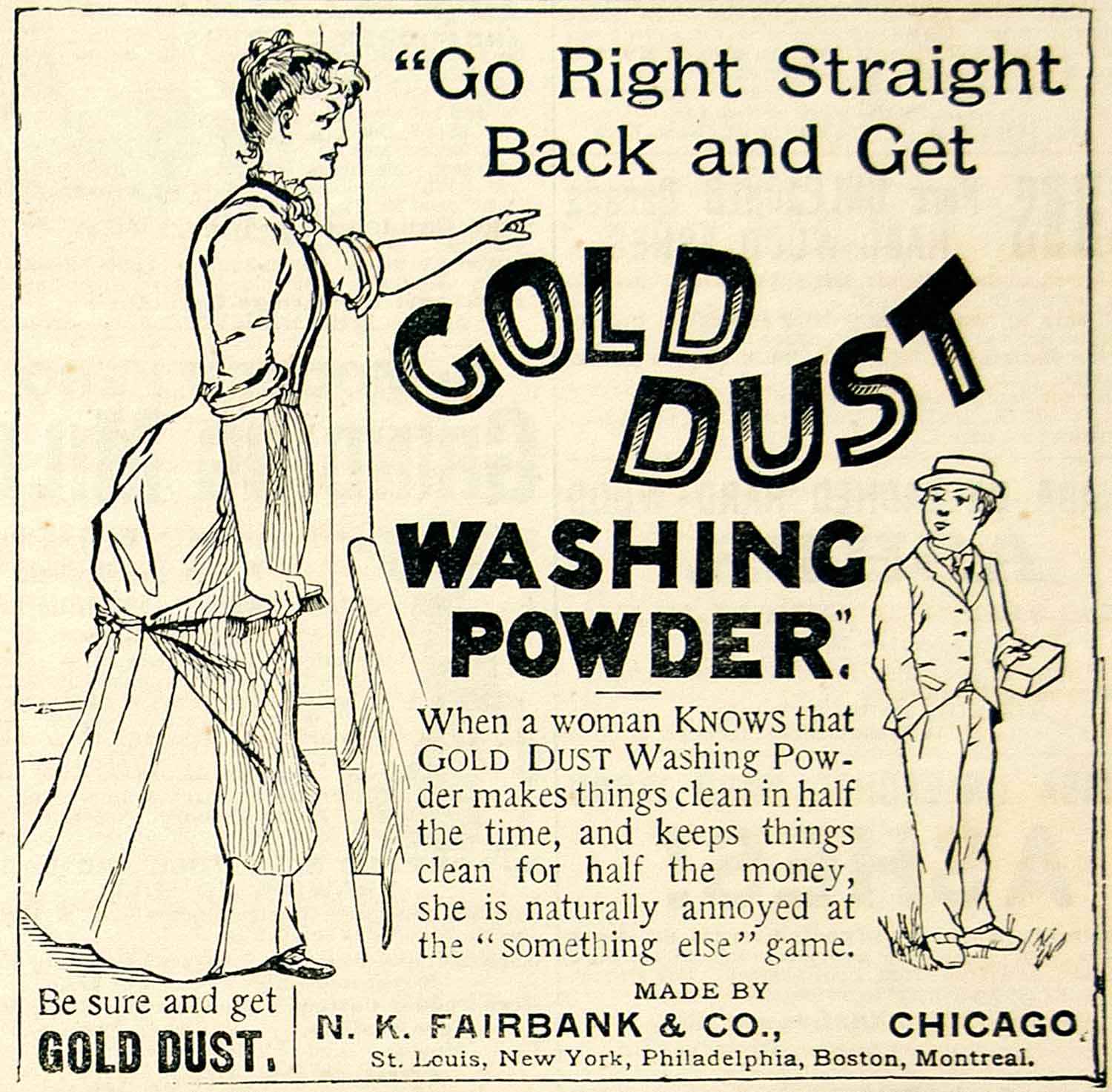 Gold Dust Washing Powder Sign