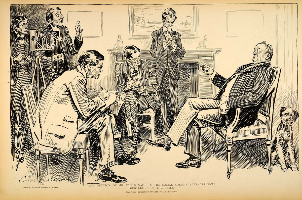 1906 Print Charles D. Gibson Newspapermen Interview Photographer Victo ...