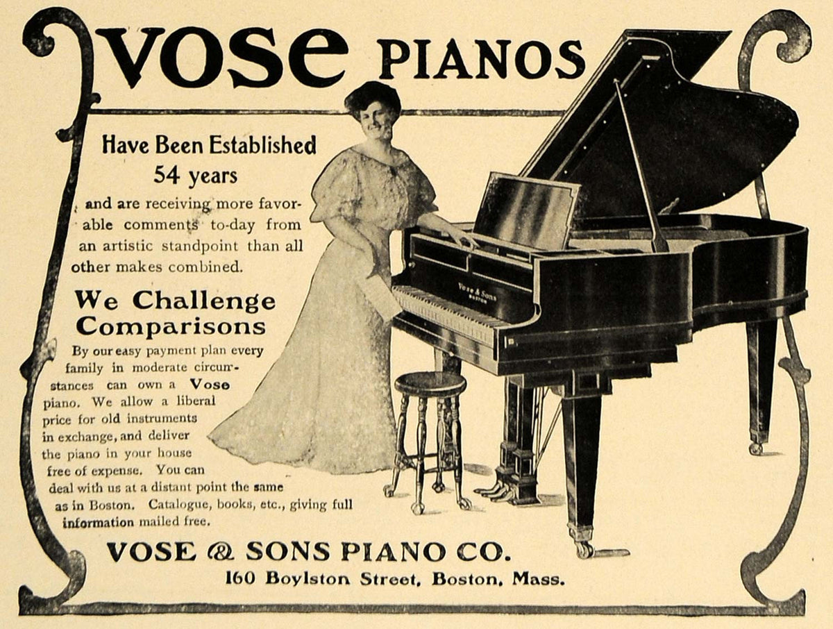1906 Ad Vose & Sons Piano Company James Whiting Aeolian - ORIGINAL CL8 ...