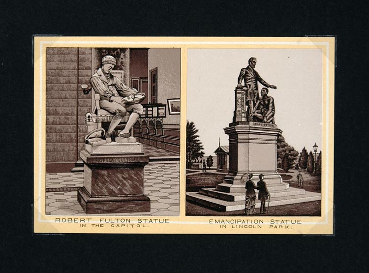 1897 Emancipation Statue Lincoln Park Robert Fulton - ORIGINAL DC1 ...