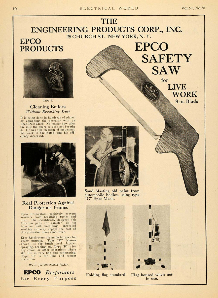 1928 Ad Engineering Products Corp. Epco Safety Saw Tool - ORIGINAL ELC ...