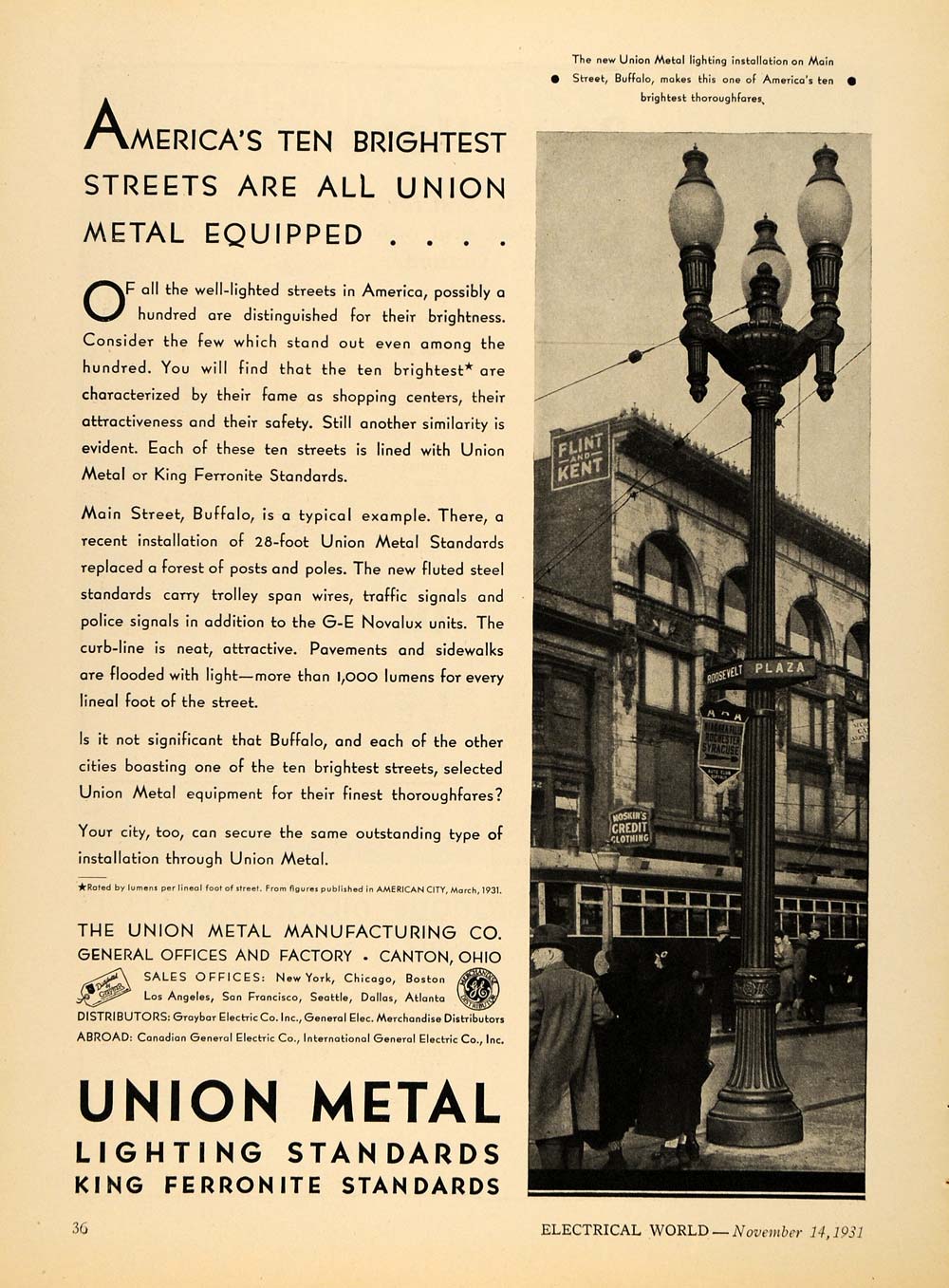 1931 Ad Union Metal Manufacturing Main Street Buffalo - ORIGINAL ELC1 ...