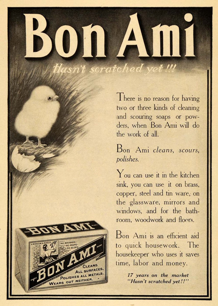 1909 Ad Bon Ami Soap Cleaning Products Baby Chick - ORIGINAL ADVERTISI ...