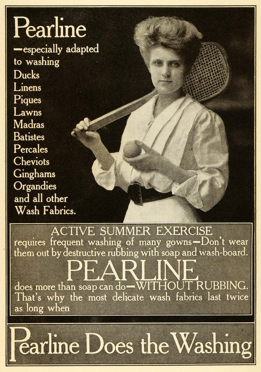 1909 Ad Pearline Soap Laundry Detergent Washing Household Chores Femal ...