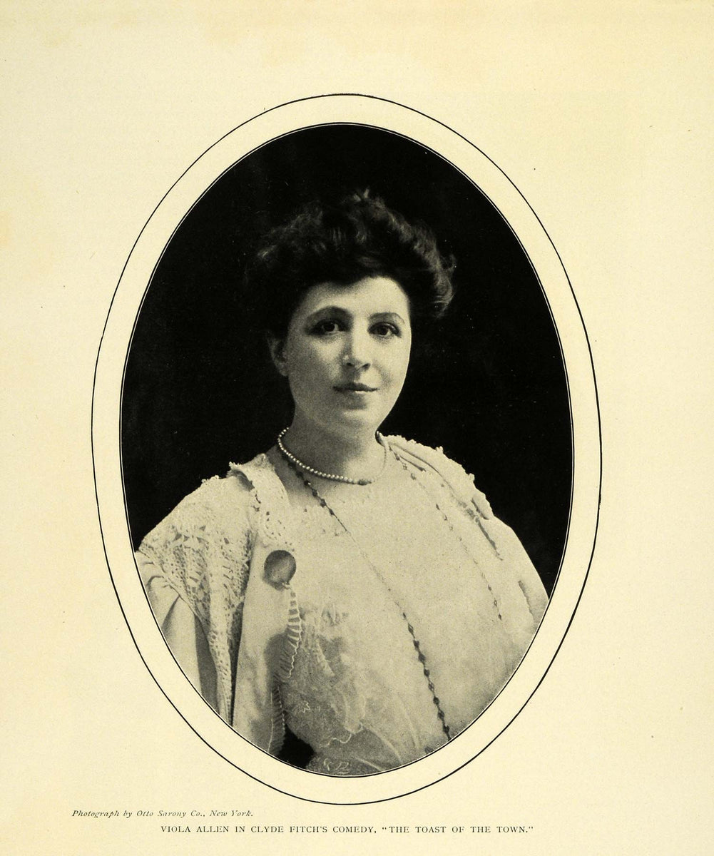 1905 Print Viola Allen Portrait American Stage Actress Toast Town Clyd ...