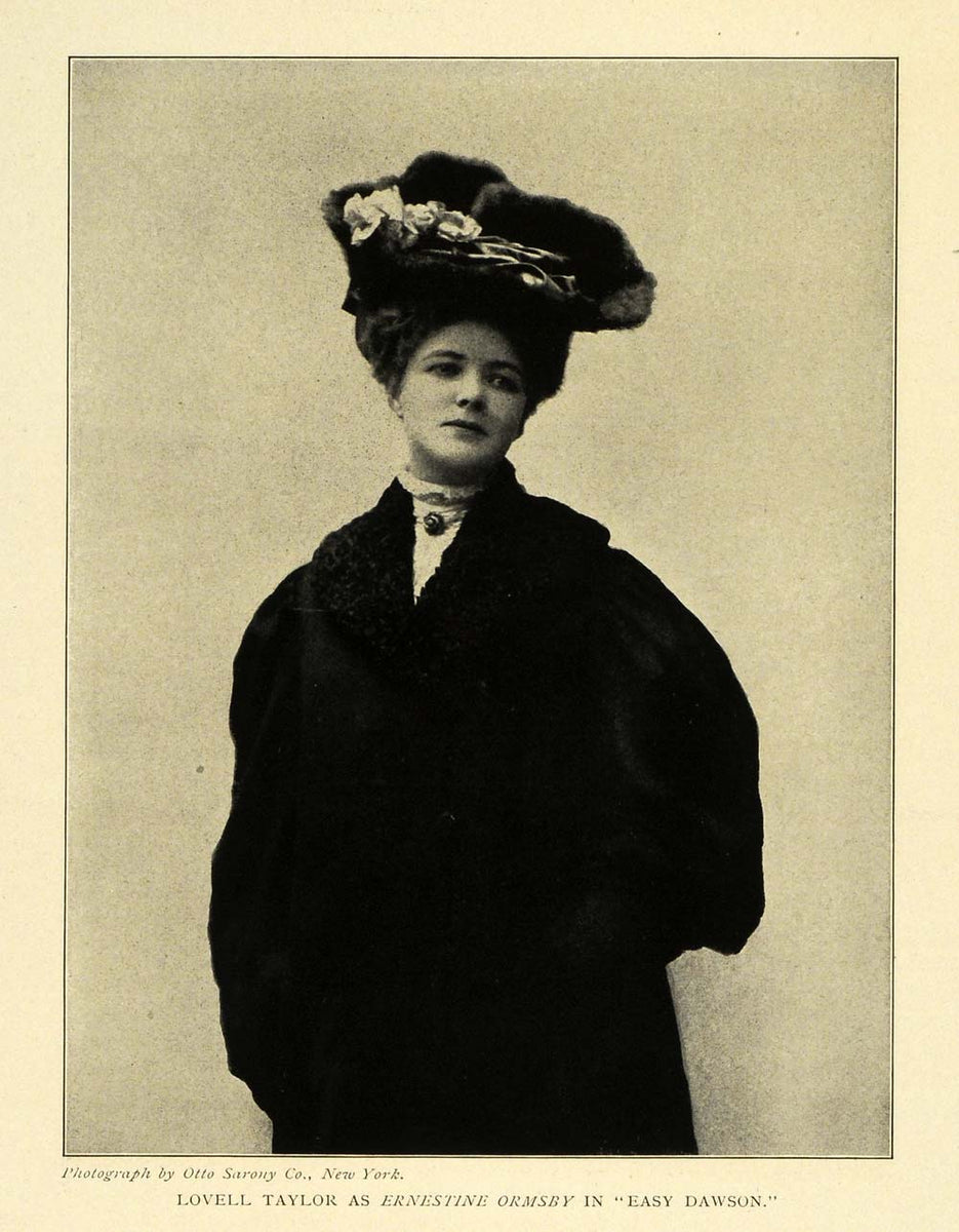 1906 Print Actress Lovell Taylor Ernestine Ormsby Easy Dawson Play The ...