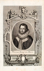 1721 Copper Engraving Portrait Francis Duke Anjou Alencon France Monar ...