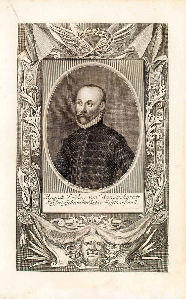 1722 Copper Engraving Pongratz Freyherr Von Windischgratz European Nob ...