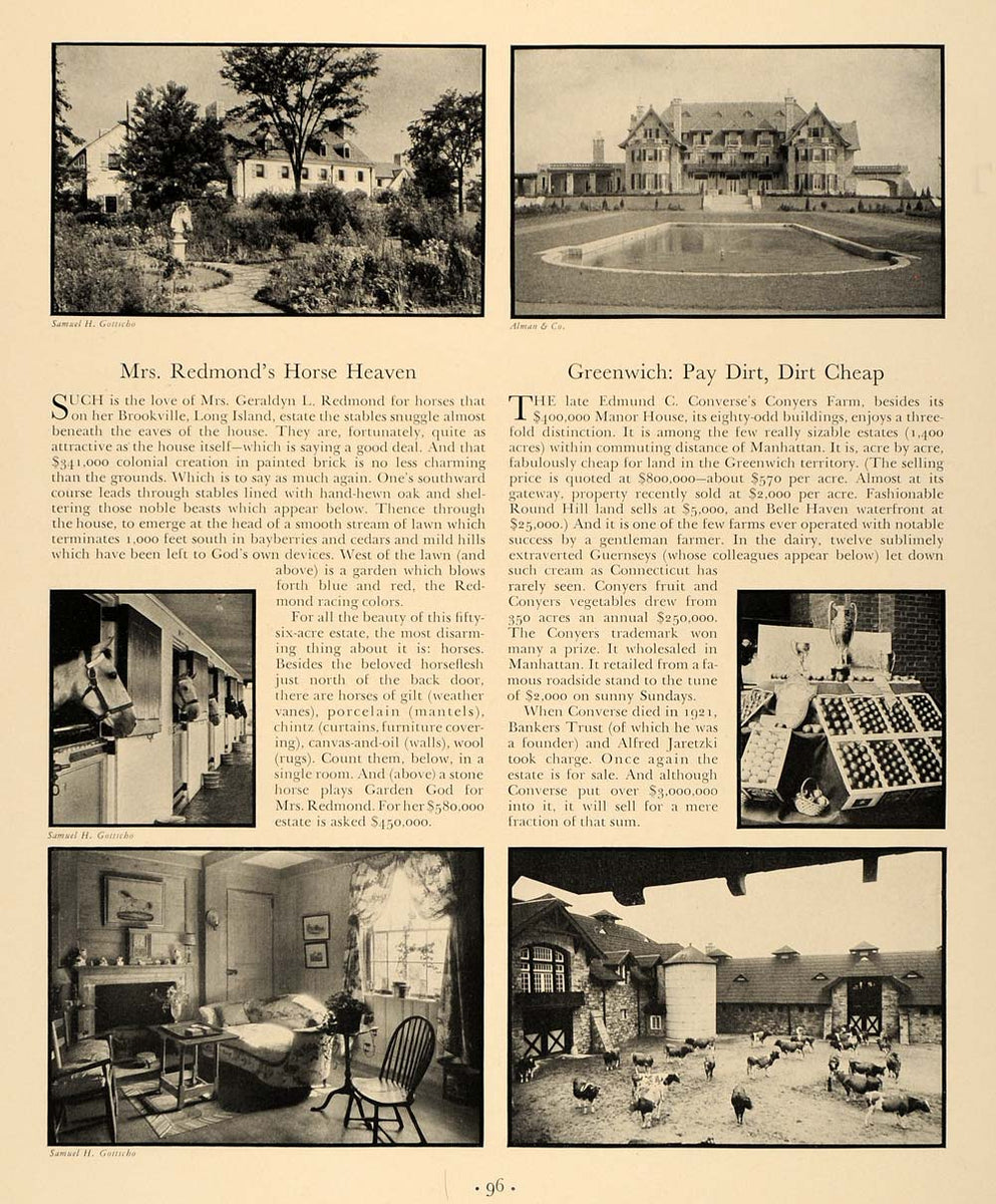 1933 Print Alexander Smith Cochran Palmer Estate Eyrie ORIGINAL HISTOR ...