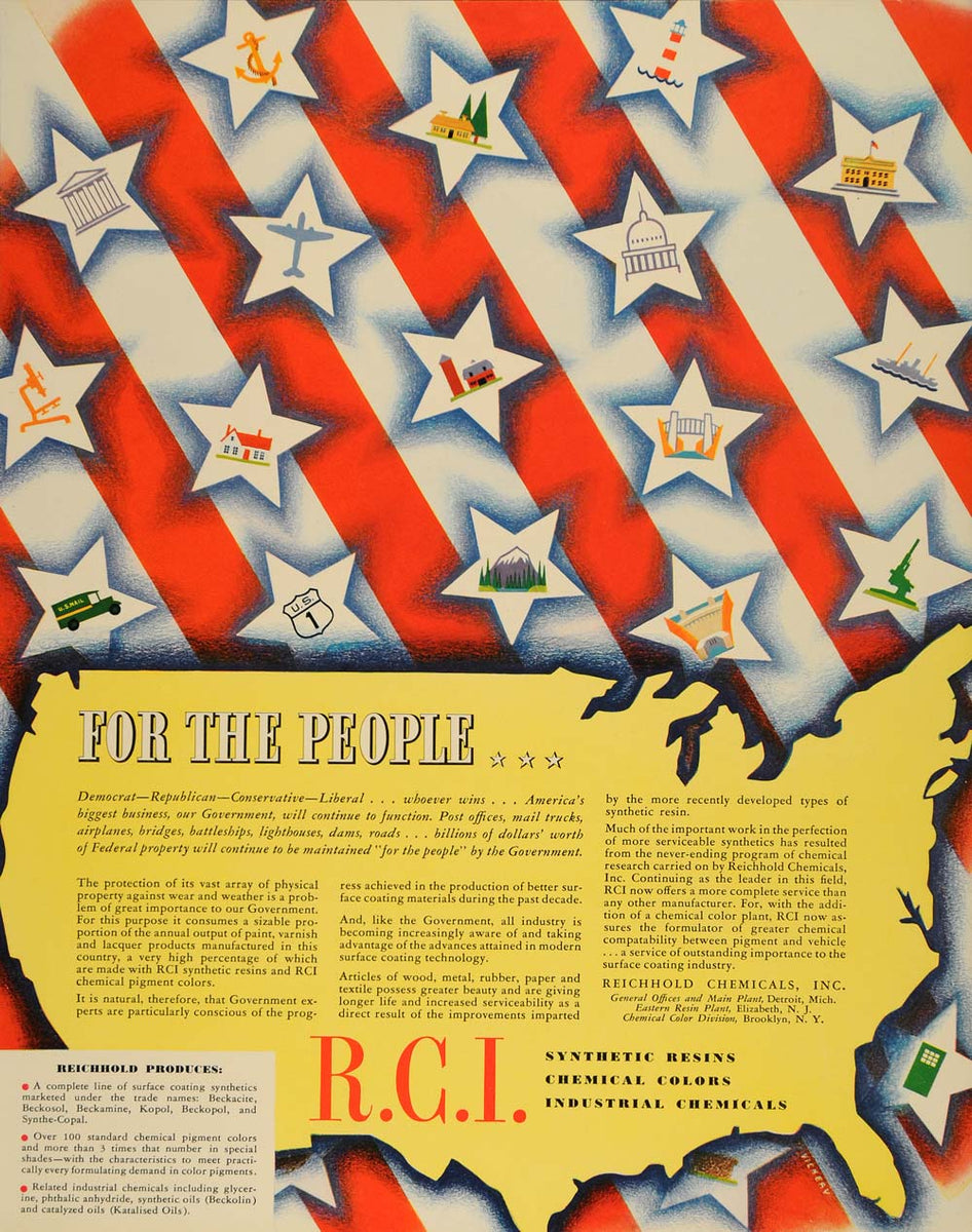 1940 Ad Synthetic Resin Reichhold Chemical Color RCI - ORIGINAL ADVERT ...