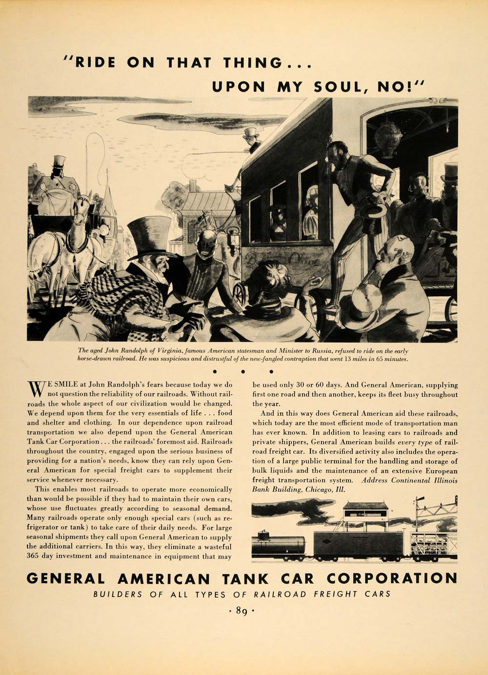 1932 Ad General American Tank Freight Train Randolph - ORIGINAL ADVERT ...