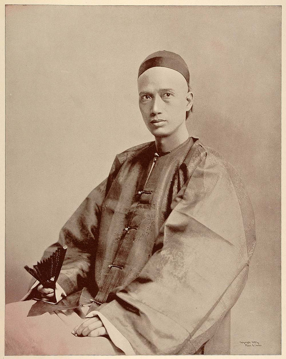 1893 Chicago World's Fair Portrait Wong Ki Chinese Man Costume Ethnic ...