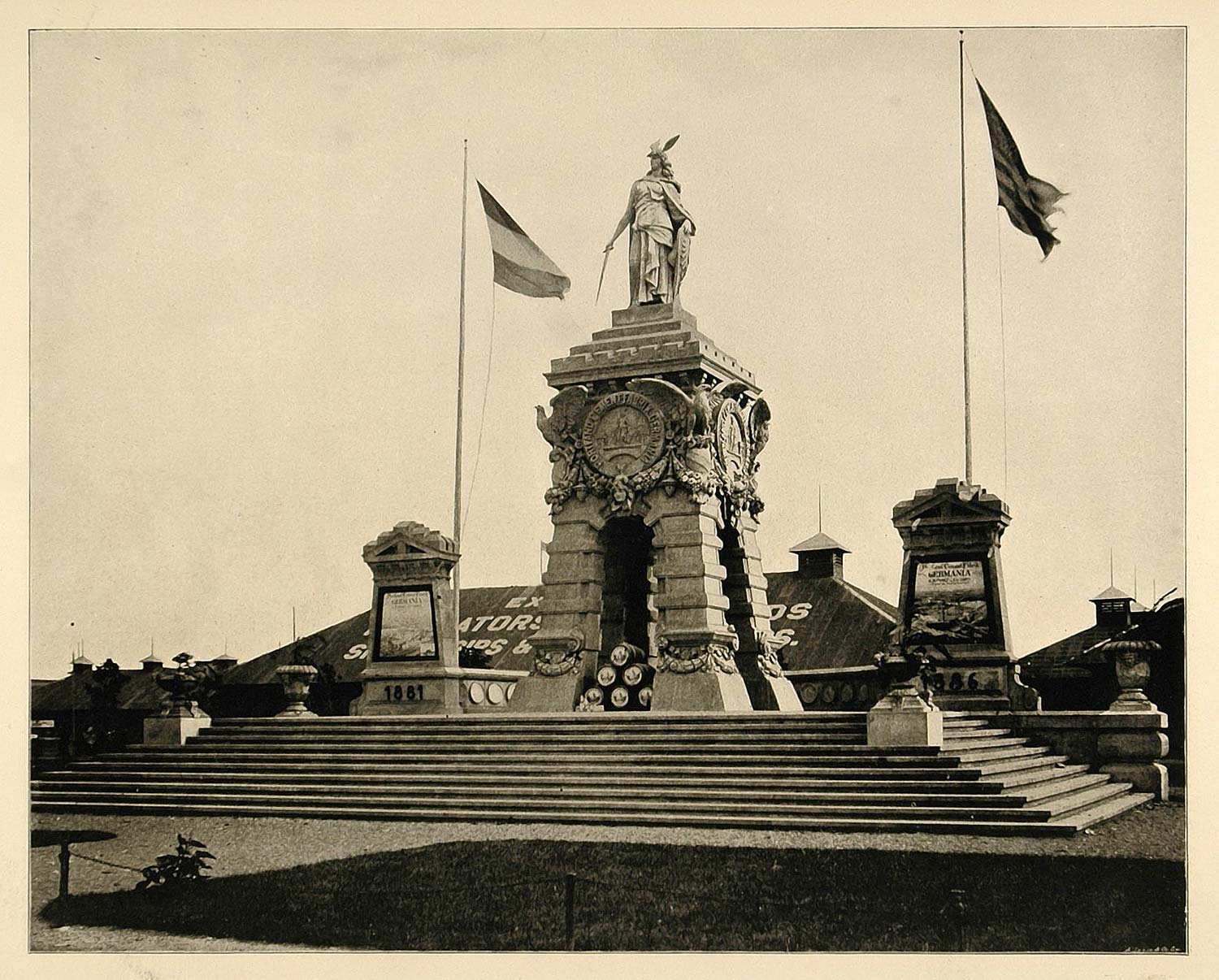 1893 Chicago Worlds Fair Statue Germania Cement German ORIGINAL HISTOR ...