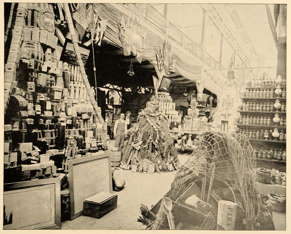 1893 Chicago Worlds Fair Brazil Brazilian Exhibit Print ORIGINAL HISTO ...