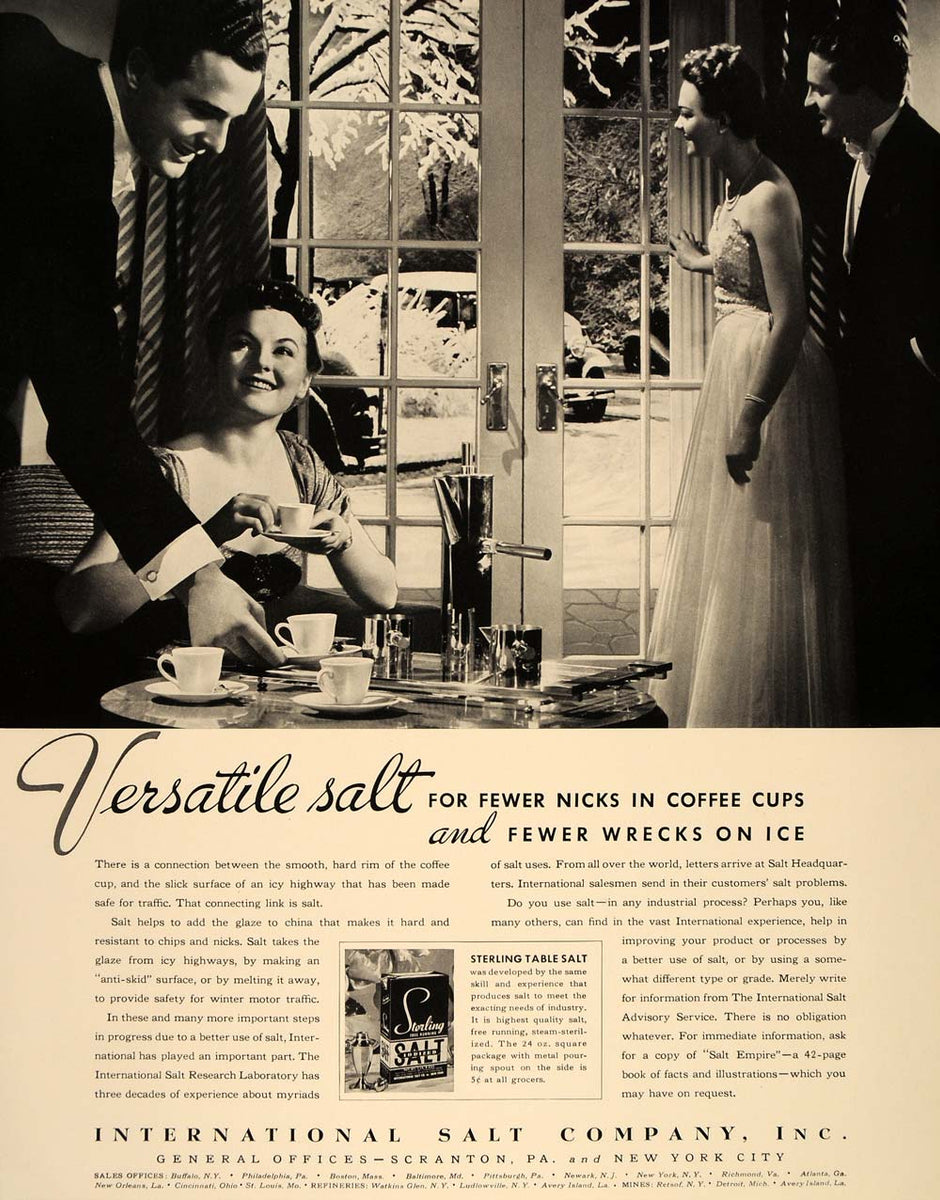 1939 Ad International Salt Company Table Coffee Cups - ORIGINAL ADVERT ...