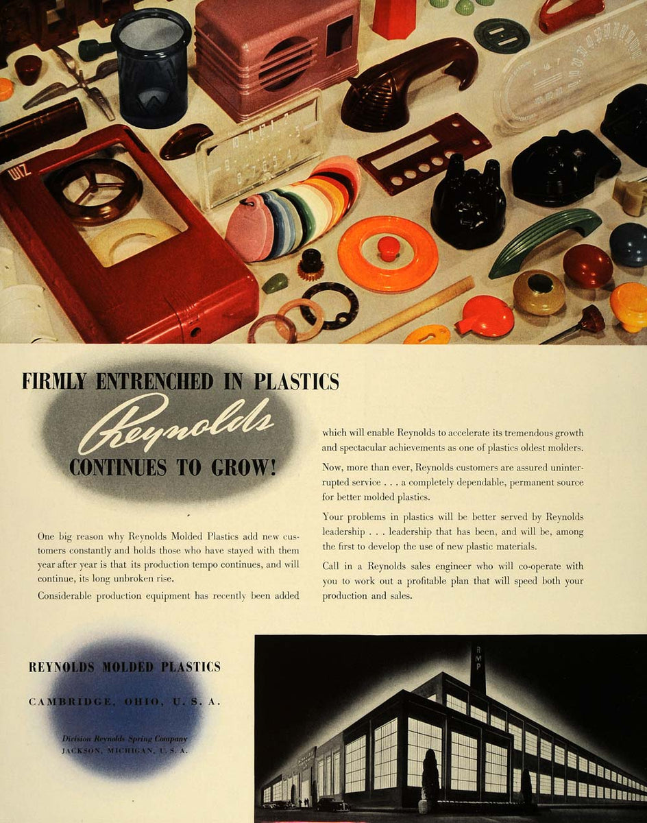 1940 Ad Reynolds Molded Plastics Factory Cambridge OH - ORIGINAL ADVER ...