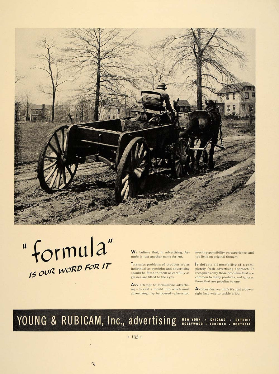 1937 Ad Young & Rubicam Advertising Wagon Muddy Road - ORIGINAL ADVERT ...