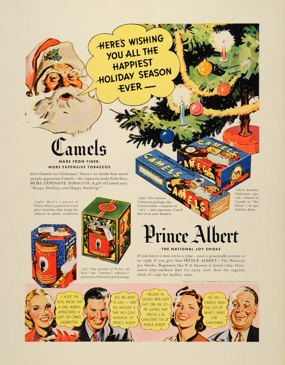 1937 Ad Prince Albert Smoke Camels Tobacco Cigarettes - ORIGINAL FTT9 ...