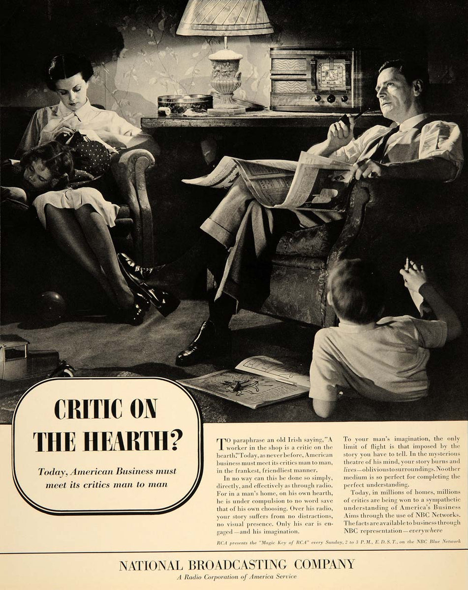 1937 Ad National Broadcasting Company Radio NBC Hearth - ORIGINAL FTT9 ...