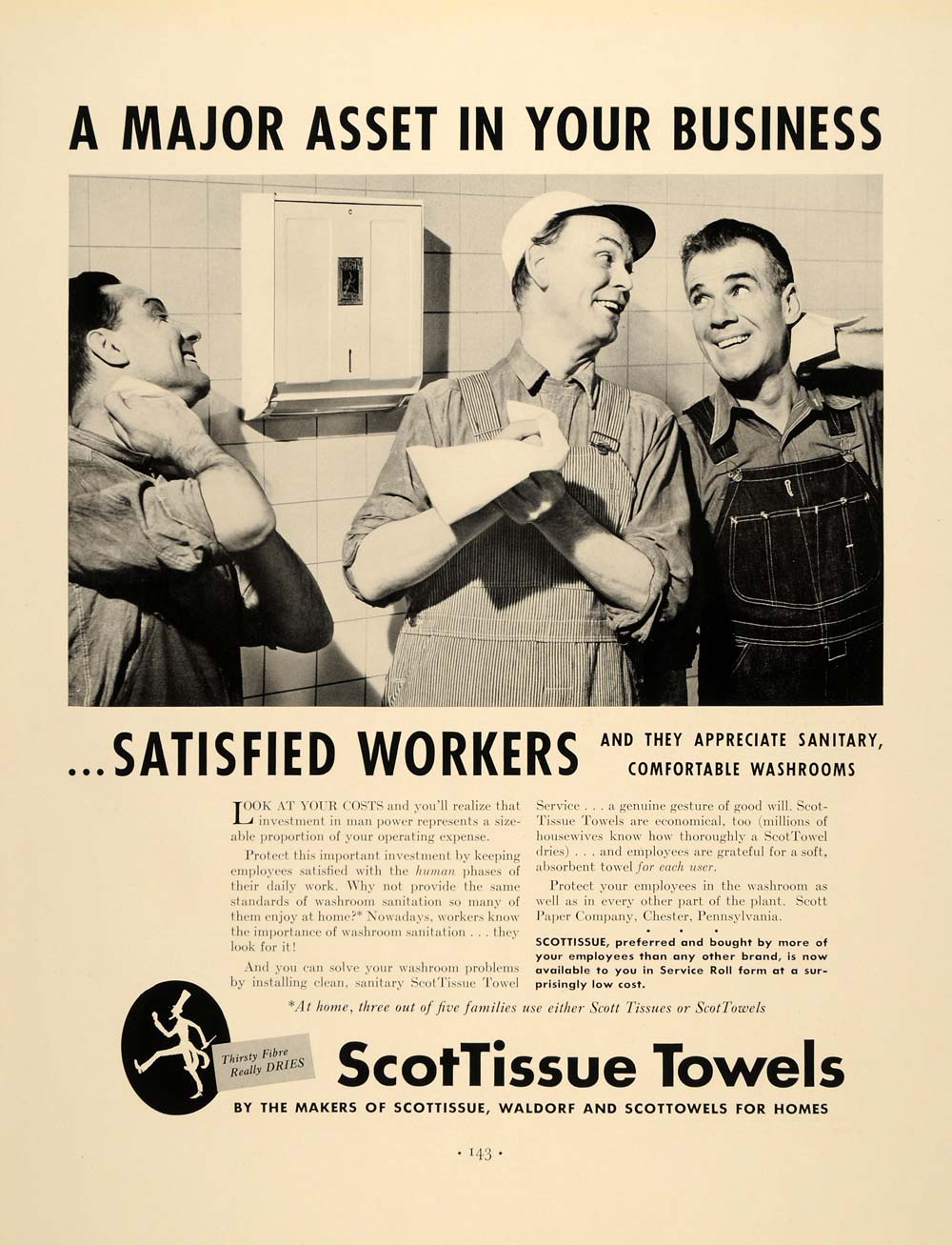 1938 Ad ScotTissue Paper Towels Clean Washroom Bathroom - ORIGINAL FTT ...
