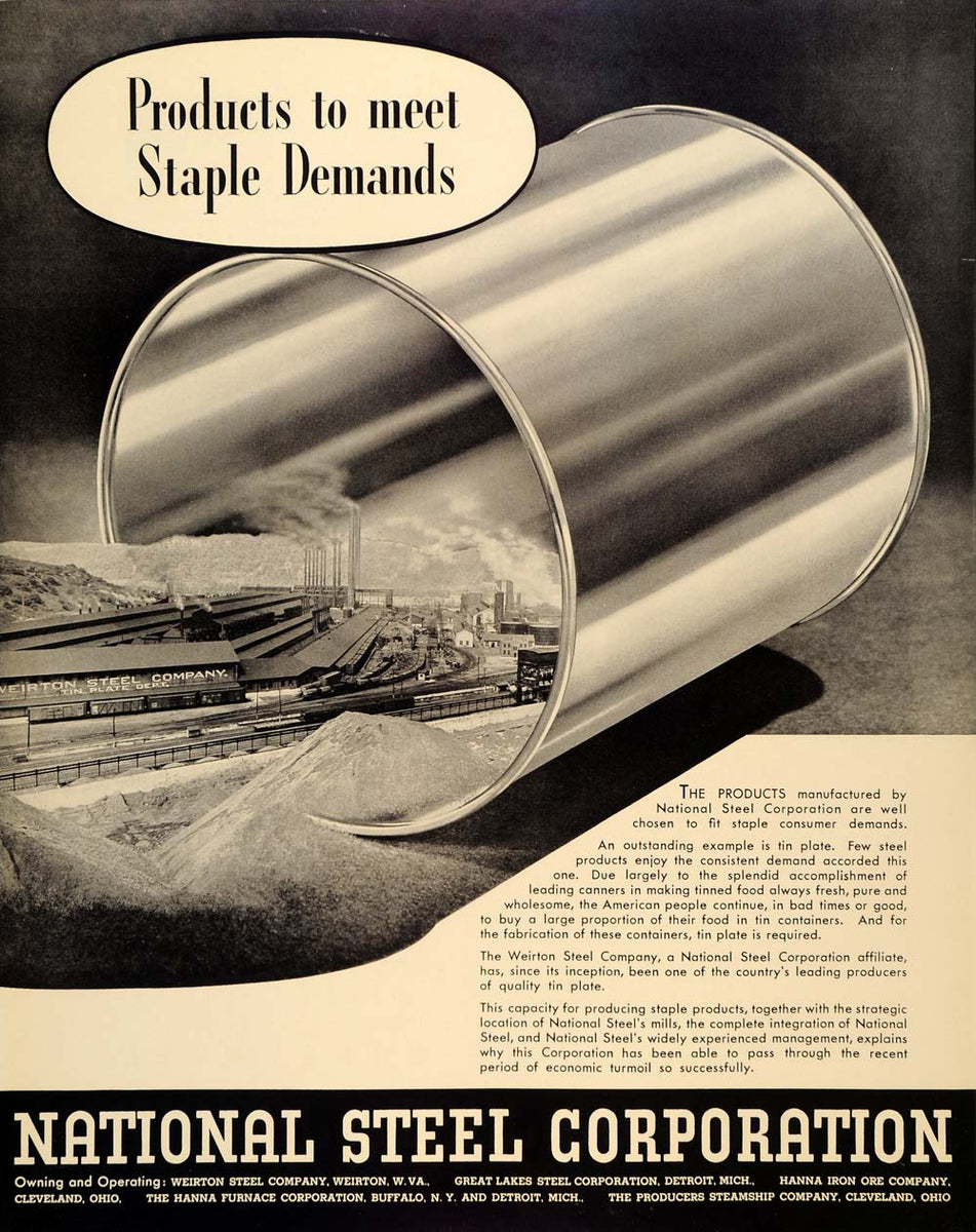 1934 Ad National Steel Corporation Staple Products - ORIGINAL ADVERTIS ...