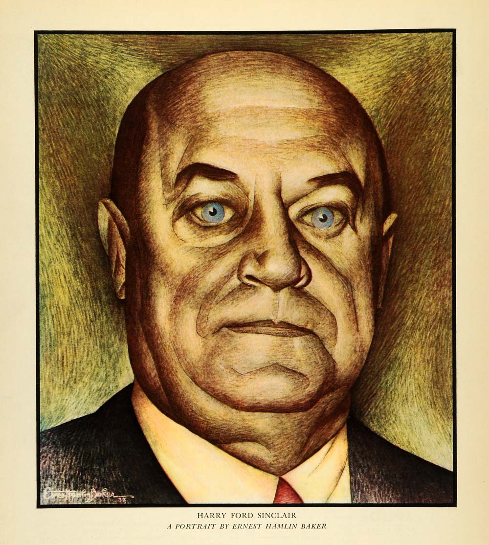 1932 Print Harry Ford Sinclair Oil Industry Portrait Hamlin Baker Teap ...