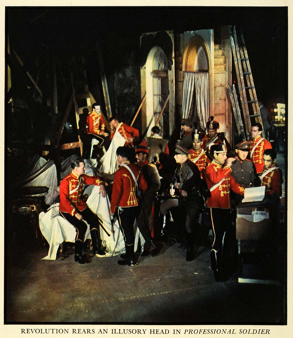 1935 Print Professional Soldier 20th Century Fox Runyon McLaglen Barth ...