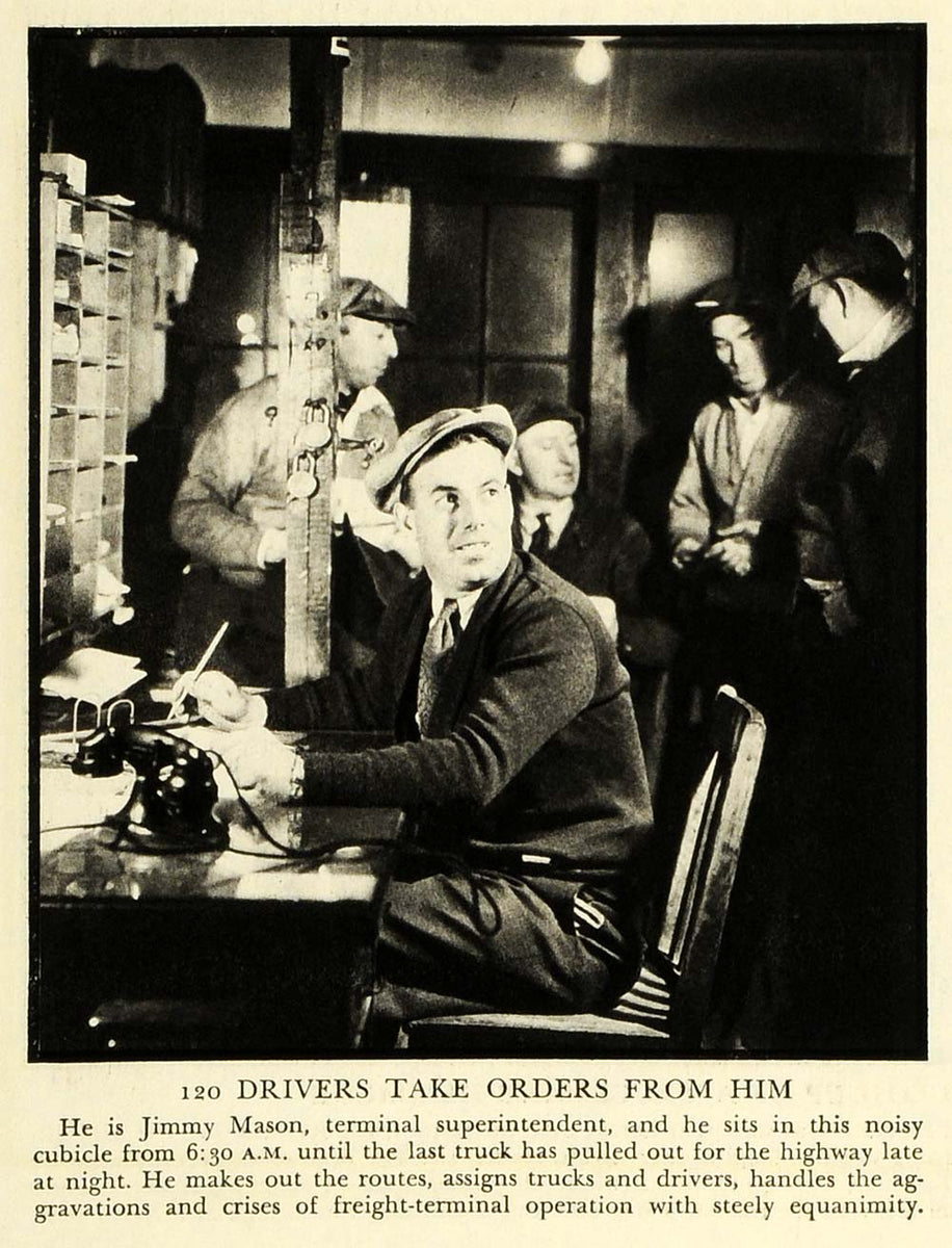 1936 Print Jimmy Mason Chicago Terminal Keeshin Freight Superintendent ...
