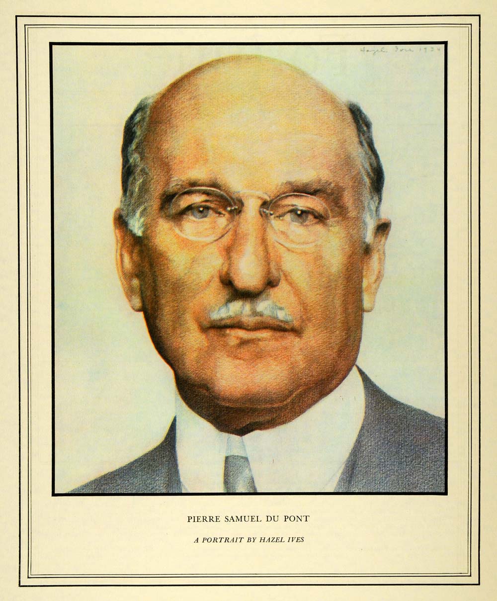 1934 Print Pierre Samuel Du Pont Hazel Ives Portrait Chemical Presiden ...