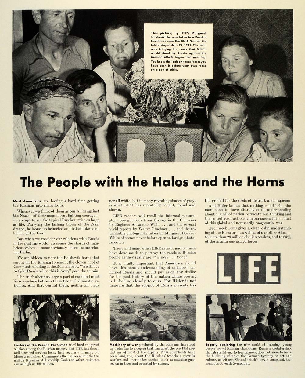 1942 Ad Life Magazine World War II Radio Broadcasting Margaret Bourke ...