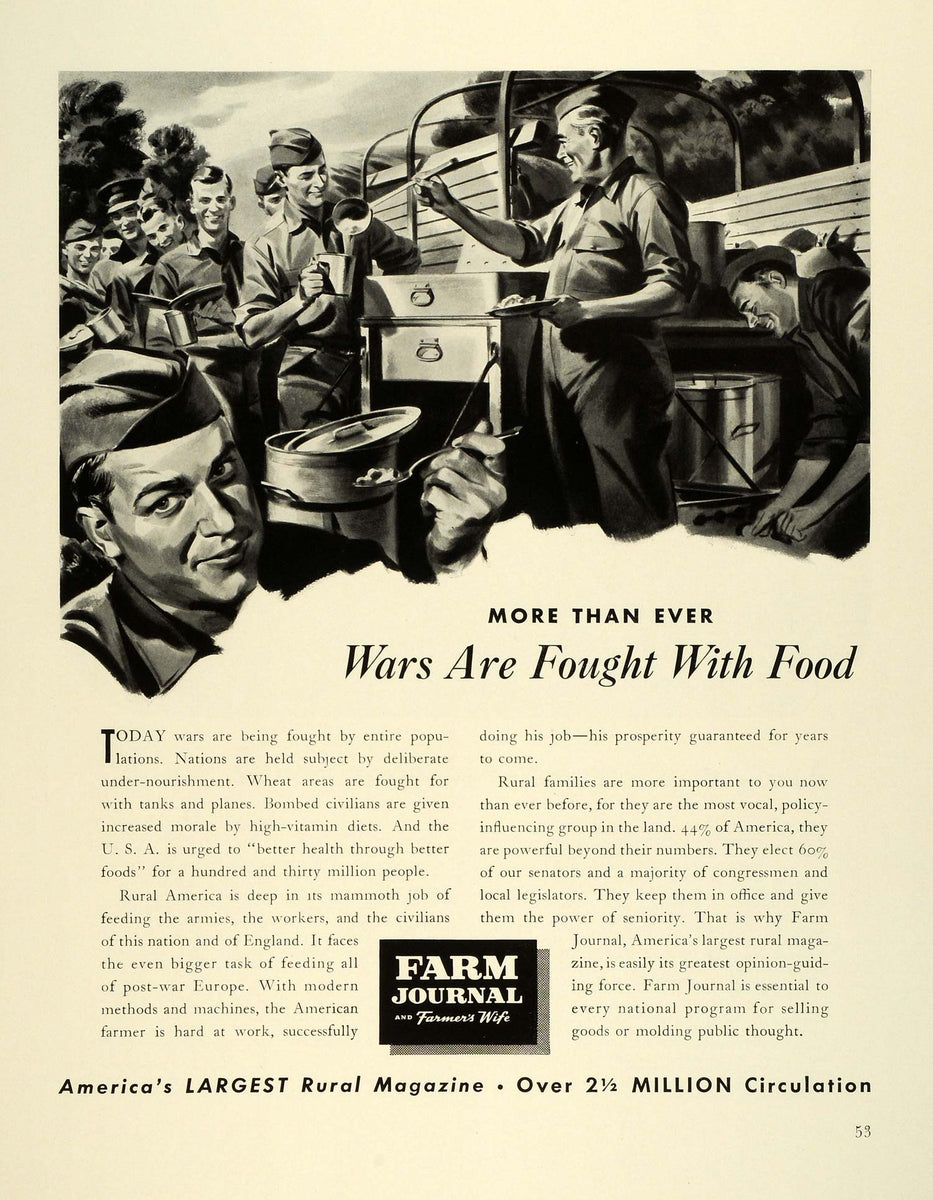 1941 Ad Farm Journal Farmers Wife Rural Magazine WWII Food Farming U S ...