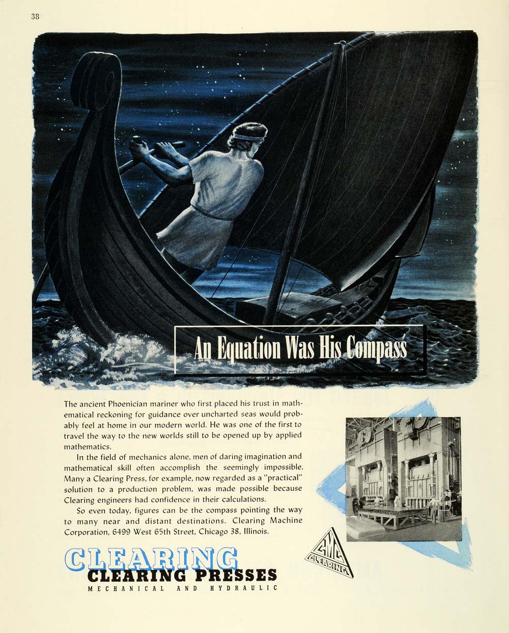 1944 Ad Clearing Machine Mechanical Hydraulic Presses Ancient Phoenici ...