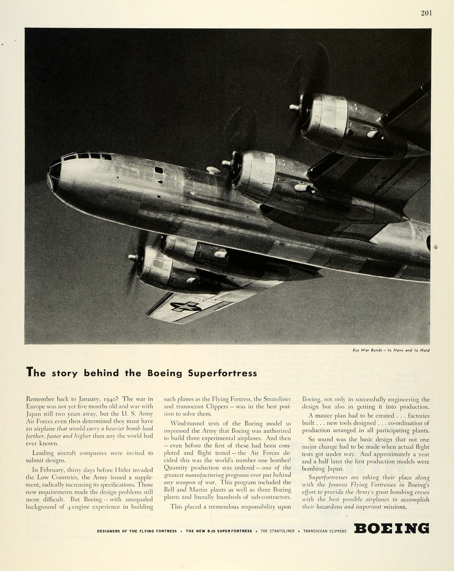 Boeing Military Aircraft Wwii