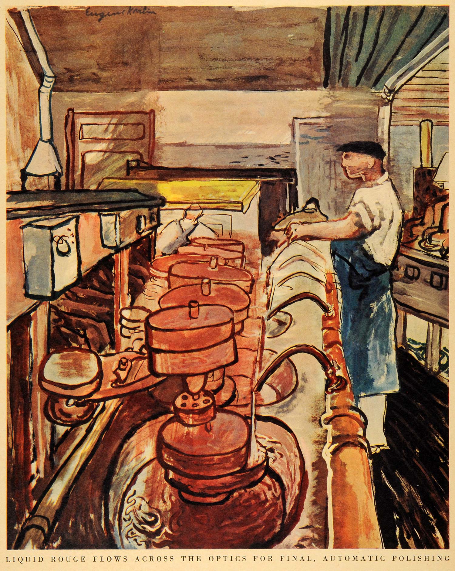 1943 Print Eugene Karlin Universal Camera Liquid Rouge Industry FZ7 ...